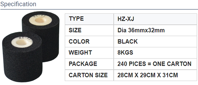 Dia36mm Black color Height 32mm hot solid ink roller